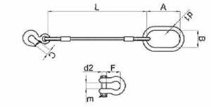 Cuatom Single Leg Wire Rope Sling with Oval Master - SICHwirerope