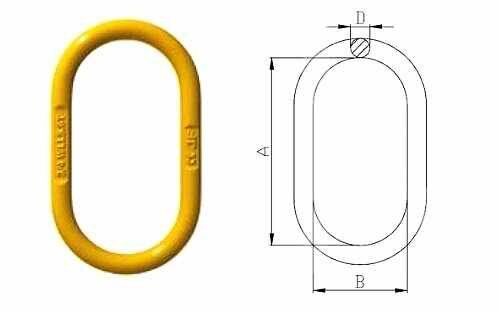 Bulk Alloy Oblong Master Links - Grade 80 - SICHwirerope