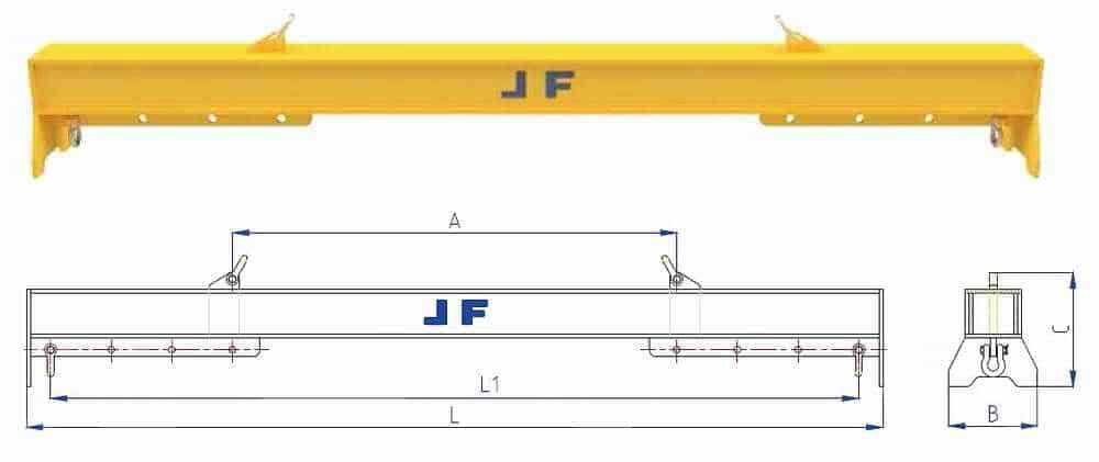 Bulk Adjustable Lifting Beam - SICHwirerope