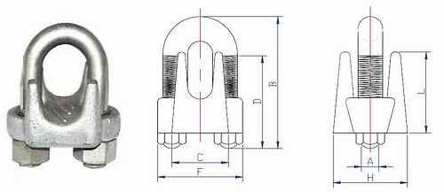 Clips de cable de acero forjados a granel - Galvanizados - SICHwirerope