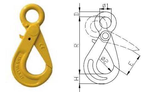 Bulk Eye Self Locking Hooks - Grade 80 - SICHwirerope