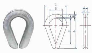 Bulk Heavy Duty Thimbles - SICHwirerope