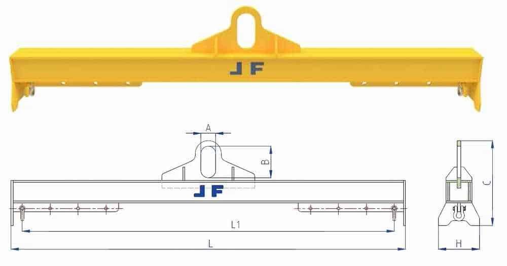 Bulk Adjustable Lifting Beam - SICHwirerope